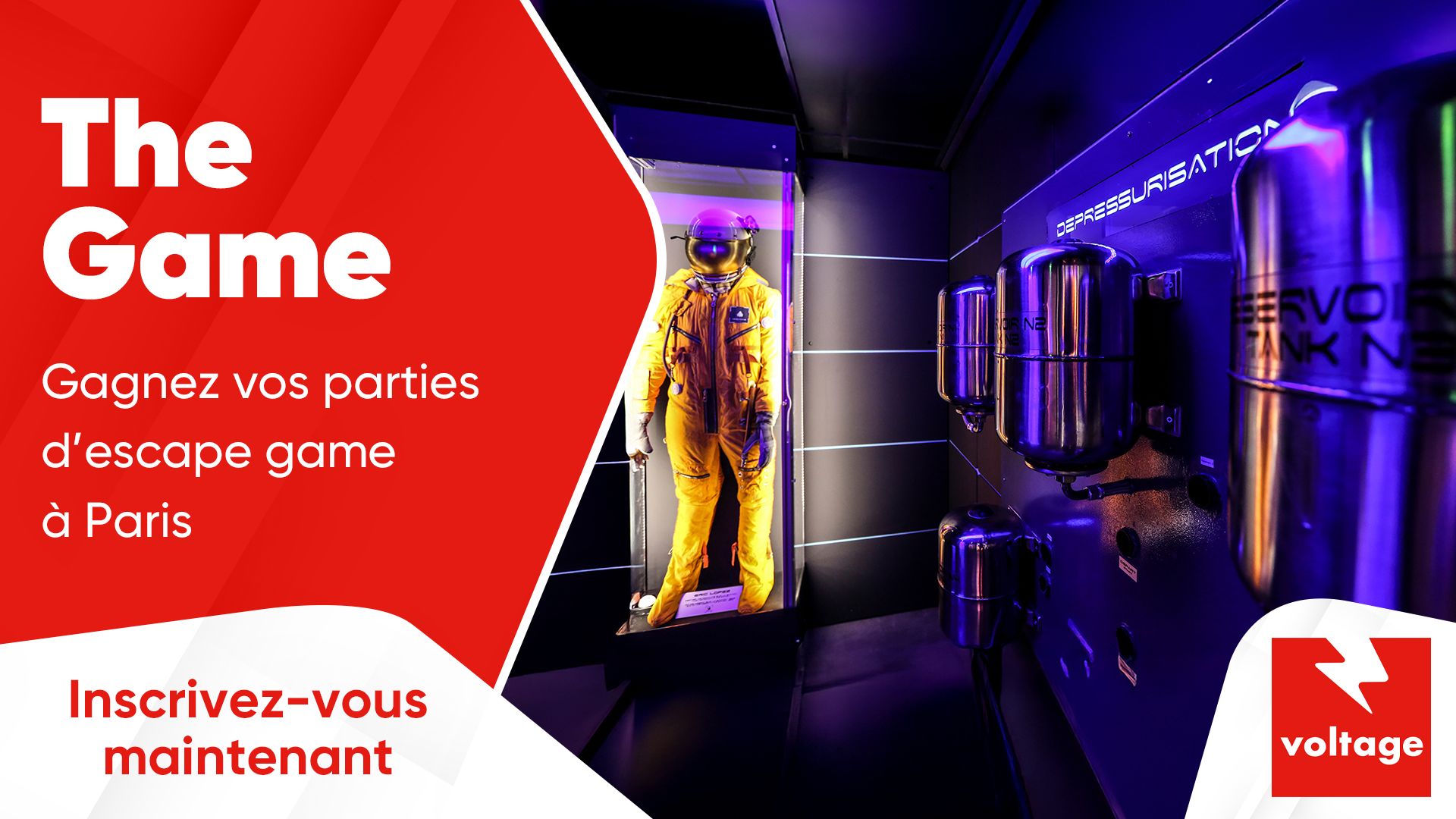 The Game : gagnez vos parties d'escape game à Paris - VOLTAGE