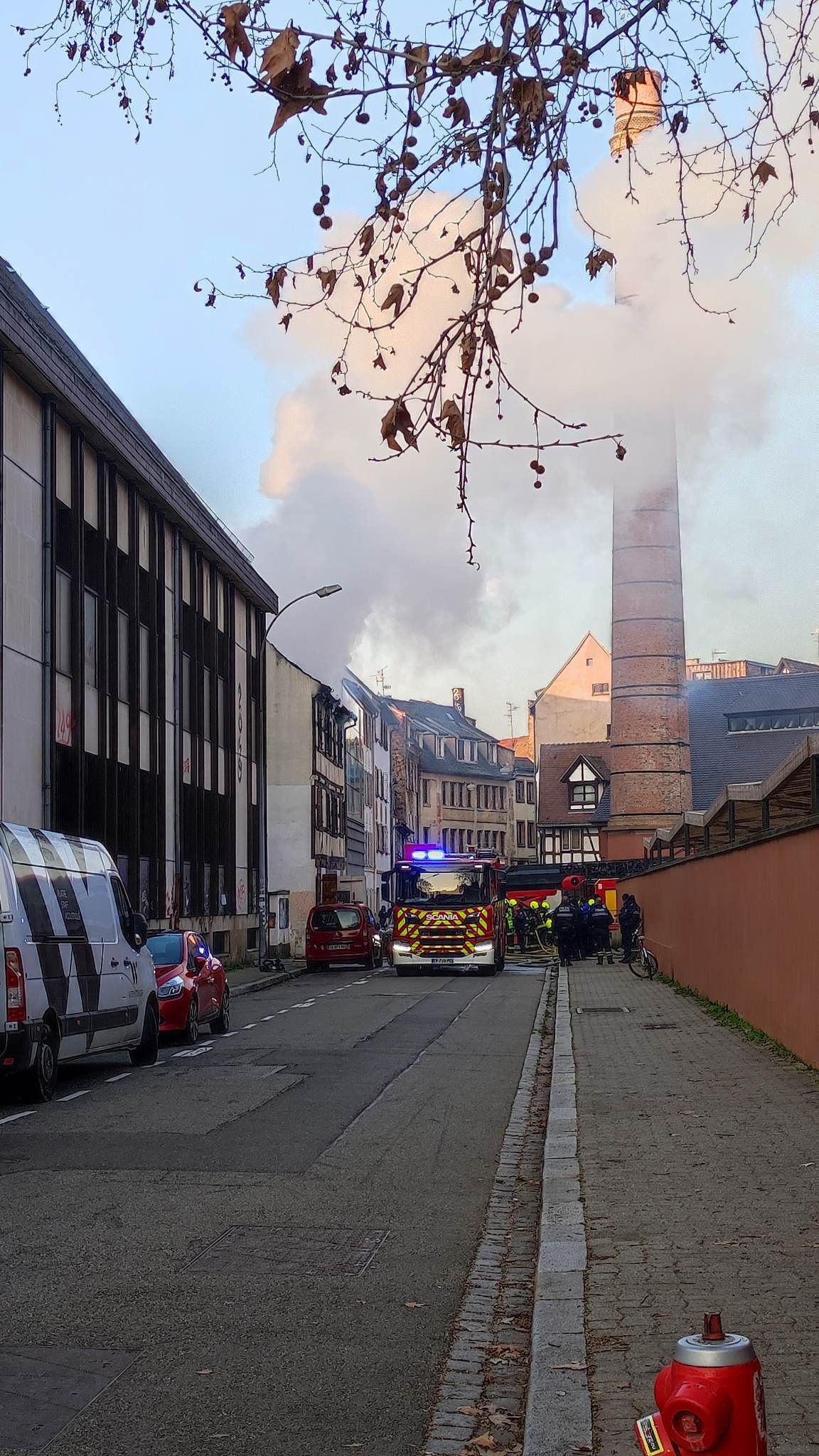 Incendie au centre de Strasbourg