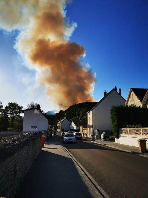 Un important feu de forêt à Plombières-lès-Dijon