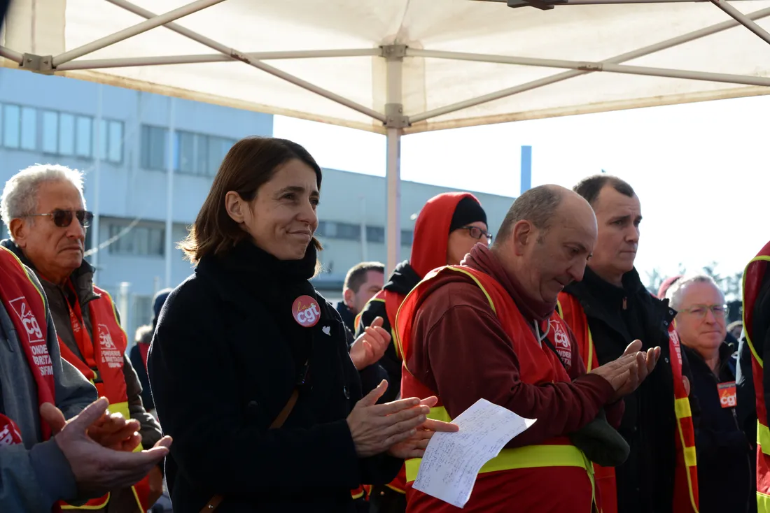 Sophie Binet à Lorient, pour soutenir les ouvriers de la Fonderie - OCEANE